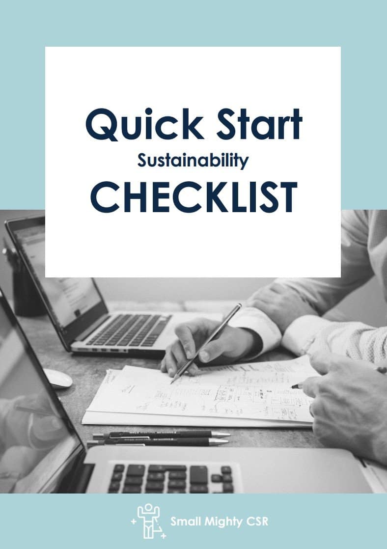 Quick Start Sustainability Checklist - Small Mighty CSR